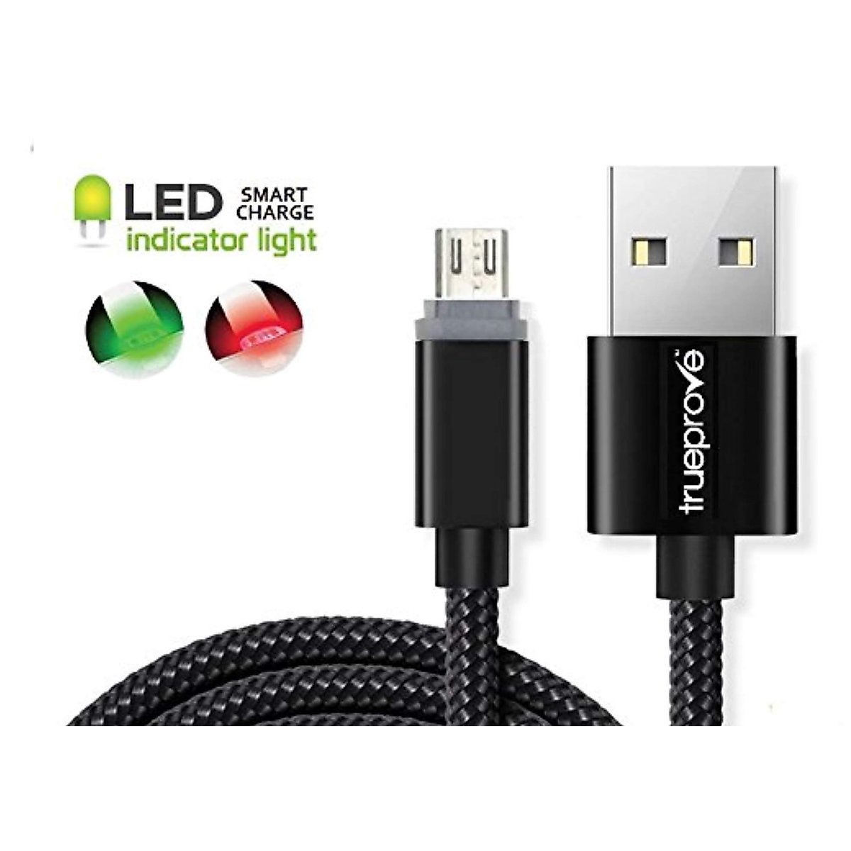 Nook and Nook Color Compatible 10FT LED Charging Sync Data Cable & Pouch (Bundle) Lit Tip Shows Red for Charging & Green for Charged (Cable Will Not Display Charging on Your Tablet Screen)