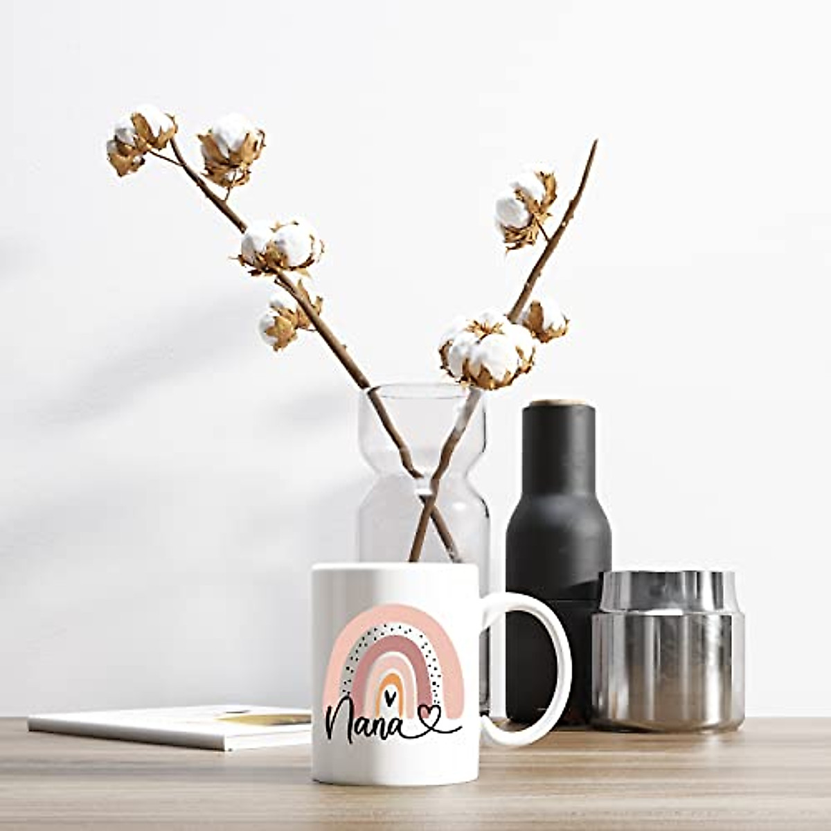 Wisedeal Nana Mug, Nana Gifts From Grandkids, Nana Coffee Mug, Nana Birthday Gifts For Nana Mug, Christmas Gifts From Granddaughter Grandson, Rainbow Mug Gifts For Grandma, Ceramic White 11 Oz