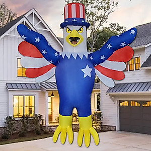 NiSotieb Inflatable Bald Eagle Costume Independence Day Blow-up Costume for Adult/Halloween/Patriotic Parade