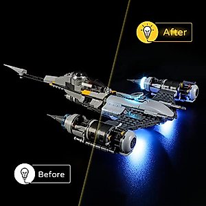 YEABRICKS LED Light Kit for Lego - Star Wars The Mandalorian's N-1 Starfighter Building Blocks Model, LED Light Set Compatible with 75325(Lego Set NOT Included)