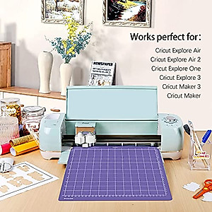 Gwybkq Cutting Mat for Cricut Explore Air 2/Maker 6 Pack Strong 12x12 Purple Adhesive Sticky Non-Slip Cut Mats for Silhouette Cameo 4/3/2/1 Replacement Accessories for Crafts