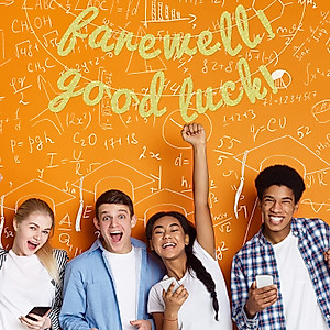 Farewell ! Good Luck ! Banner, Congrats Grad 2023, Happy Retirement, Graduation Retirement Party Decorations Gold Glitter.
