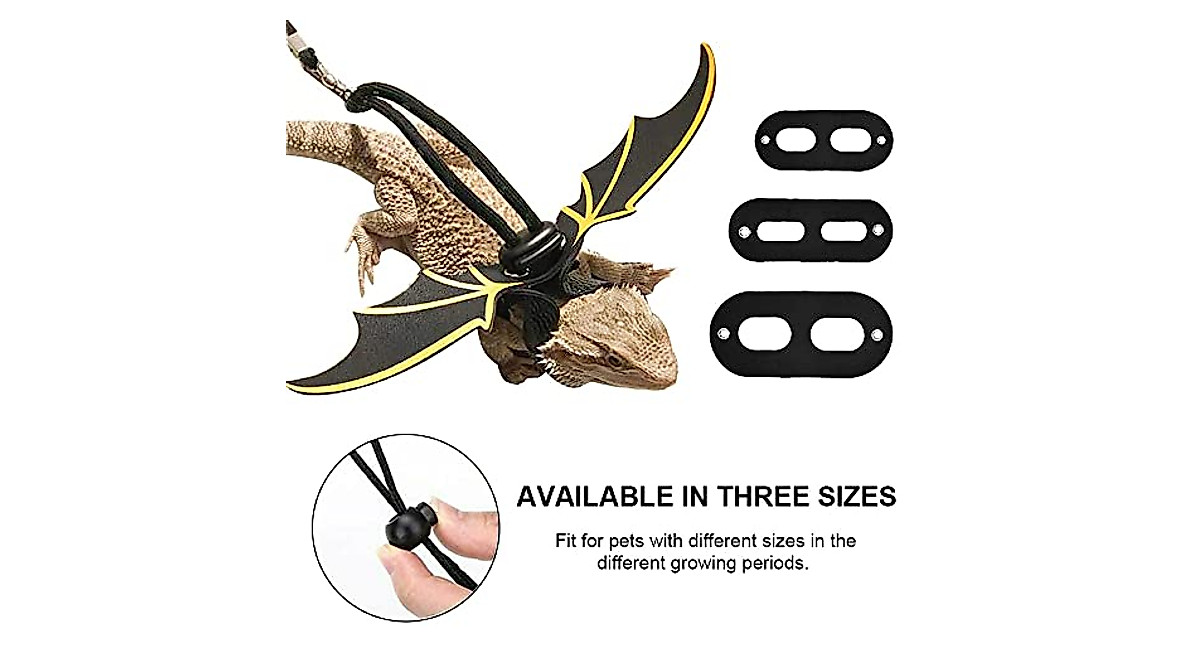 Bearded Dragon Harness Leash | Adjustable Leather Reptile Traction Belt
