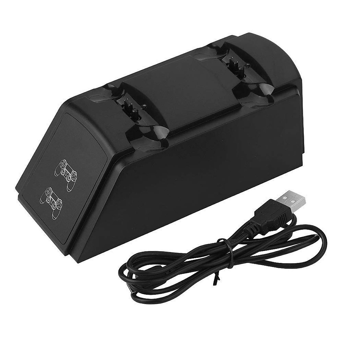 PS4 Controller Charger, 2 in 1 USB Charging Dock PS4 Charging Stand Fast Game Controller Charging Station PS4 Charger for PS4 Handle with LED Light [video game]