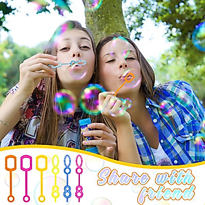 Libima 200 Pcs Colorful Multihole Bubble Wands Mini Bubbles Party Favors for Summer Activities Indoor Outdoor Games Bath Birthday Party Favors, 4 Colors