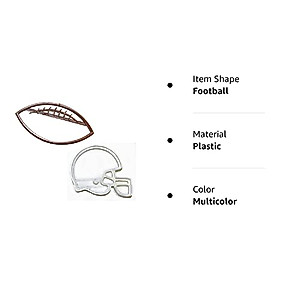 FOOTBALL AND HELMET TEAM SPORT ATHLETICS GAME DAY SET OF 2 COOKIE CUTTERS MADE IN USA PR1540