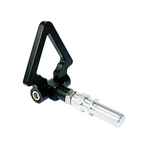 Riloer Front Aluminum Triangle Tow Hook, Front Bumper Tow Towing Hook, Compatible with Scion FR-S BRZ Impreza WRX Sti Compatible with Toyota 86, Black