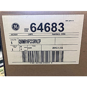GE 24 Pieces 64683 Q50MR16FCCGRVLTP Reveal 50W EXN with Cover Glass MR16 Halogen Bulb 700 Lumens 3000 Hours