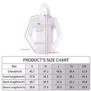 Dooy Sun Protection Jacket Ultra Light Thin Breathable Packable Outdoor Cycling Jacket Hoodie Skin Clothing for Men & Women（White,2XL）