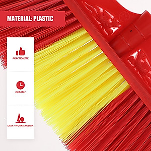 Lurrose Broom Head escobas para barrer piso Sweeping Brush Heads Brooms pooter Broom Brush Head Cleaning Broom Replacement Whisk Broom Plastic Broom Sweeper Head Steel Wire Floor