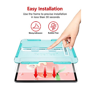 BERSEM Paperfeel Glass Screen Protector compatible with iPad Pro 11 inch (2021&2020&2018 Models) iPad Air 4th Generation (10.9 inch,2020) with Alignment Tool Anti Glare/Anti Fall/Case Friendly