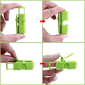 Pankia Bag Clips Multi-function Fruit Bread Bag Clip, Easy Grips Bag Cinch for Chip Bag Snack Bag Food Storage (6 Pack)