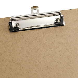 Officemate Recycled Wood Clipboards, Low Profile Clip, 6 Pack Clipboards, Letter Size (9 x 12.5 Inches), Brown (83806)