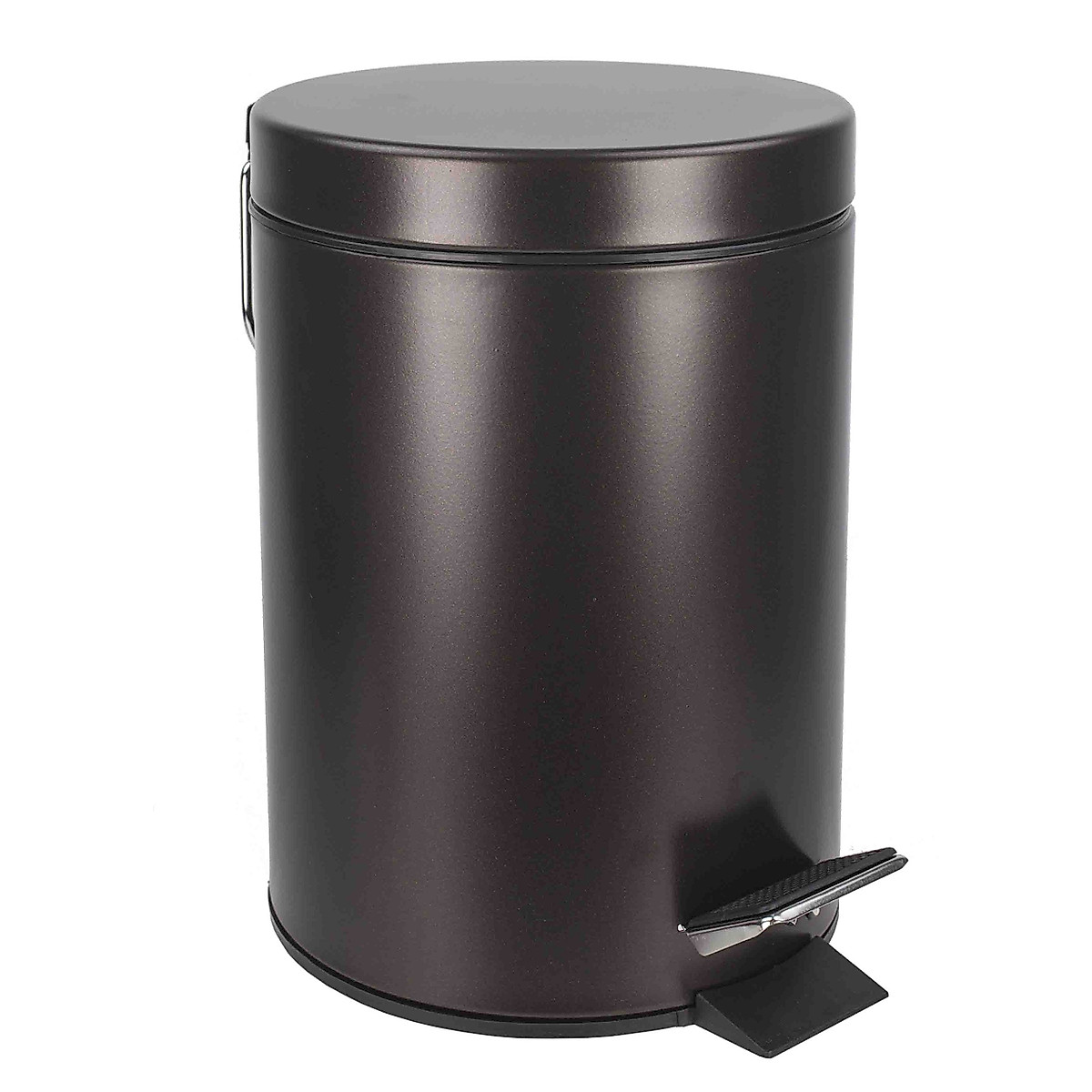 Home Basics 3 Liter Step Open Garbage Trash Can, Waste Basket Bin For Bathroom, Kitchen, Office, Bronze