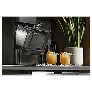 GE Profile Opal 2.0 | Countertop Nugget Ice Maker with Side Tank | Ice Machine with WiFi Connectivity | Smart Home Kitchen Essentials | Black Stainless