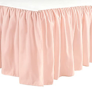 Lush Decor Ruffle Crib Skirt, 16" Drop, Pink