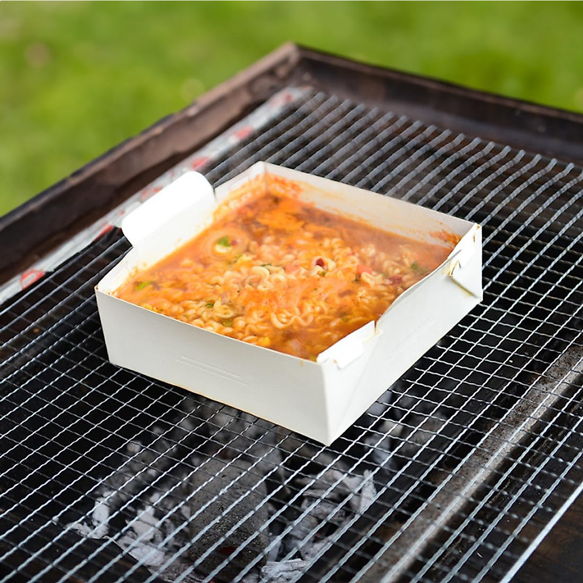 TECHEF - Foldable Paper Cookpot: The Revolutionary Disposable and Flame-Resistant Cooking Pot for Camping and Home Use, Compatible with Direct Flame and Induction Stovetops (5 sets) (3.16 qt)