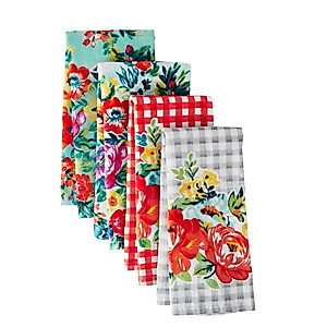 Generic Pioneer Woman Ceramic 9x13 Baker with Lid and 1 Kitchen Towel., Floral