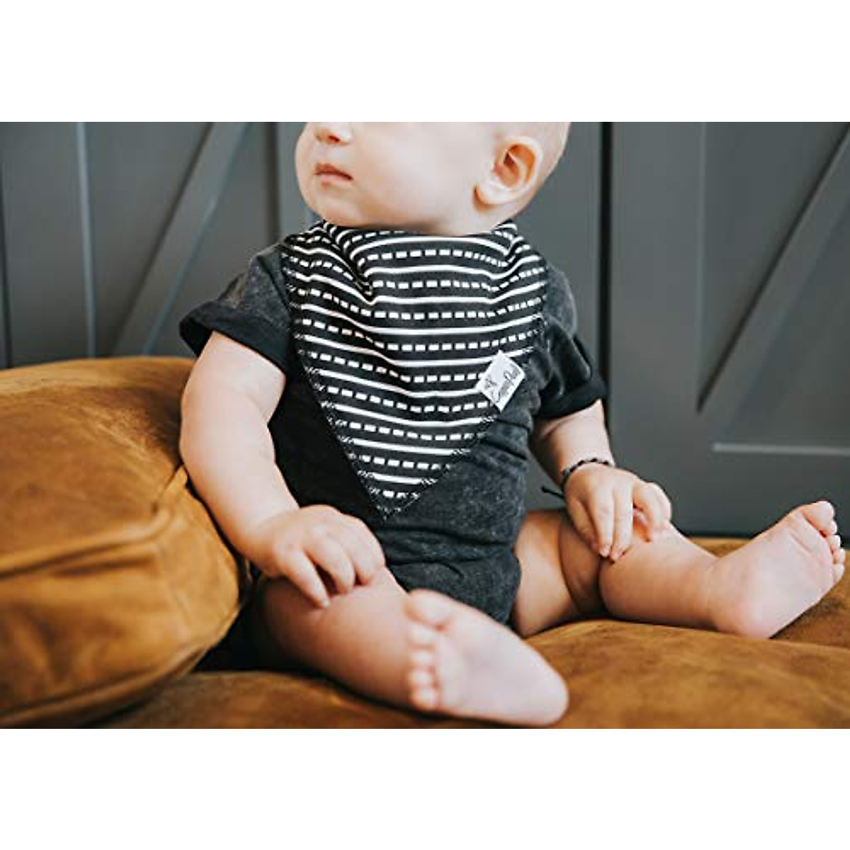 Copper Pearl Baby Bandana Drool Bibs for Drooling and Teething 4 Pack Gift Set Diesel, Soft Set of Cloth Bandana Bibs for Any Baby Girl or Boy, Cute Registry Ideas for Baby Shower Gifts