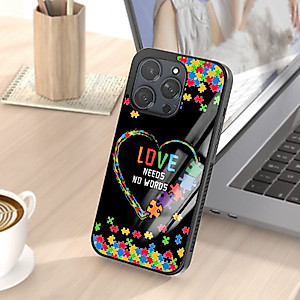 Autistic Awareness Phone Cases Best Gifts for Adult Autism Love Need No Words Cover for Samsung Galaxy S10 S20 S21 S22 S23 S24 S25 Ultra Plus FE Edge | for iPhone Moto for Pixel