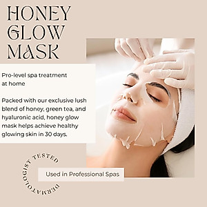 TO DO LIST Honey Glow Sheet Mask | Professional Spa-Grade Korean Sheet Masks | Premium Face Mask Skin Care | Self Care Kit | Detox, Hydrate, & Replenish (Pack of 30)