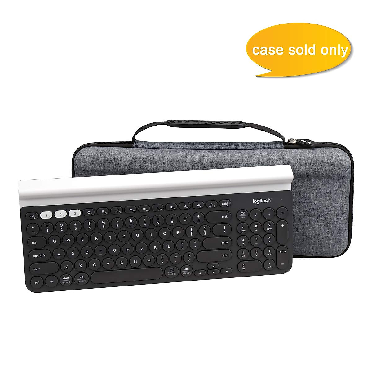 Aproca Hard Storage Travel Storage Case, for Logitech K780 Multi-Device Wireless Keyboard (Grey)