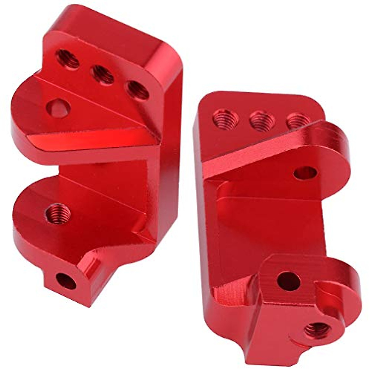 Hobbypark Aluminum Alloy Caster Blocks for RC 1/10 Traxxas 2WD Slash, Stampede, Rustler, Nitro Slash, Replacement of Part 3632 (Red)
