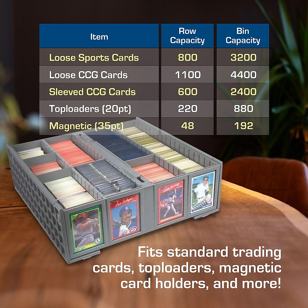 BCW 3200 Collectible Card Bin - Gray