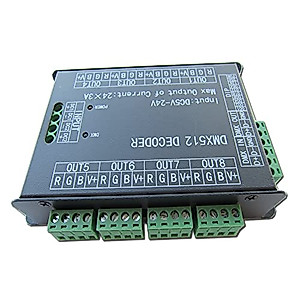 High Power 24 Channel 3A/CH DMX512 Controller Led Decoder Dimmer for Project