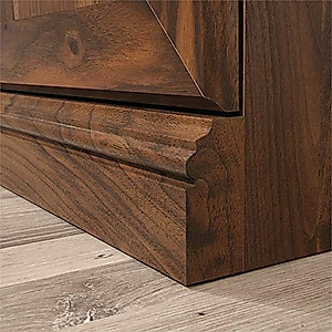 Sauder Misc Storage Engineered Wood Tall Wood Bookcase in Grand Walnut