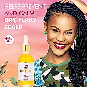 Voice of Hair PureFix Elixir – Hair Growth Oil Serum – Clinically Proven 6-in-1 Hair and Scalp Oil For Longer, Stronger, and Moisturized Hair– with Rosemary Oil – Vegan - Paraben Free - 2 Fl Oz.