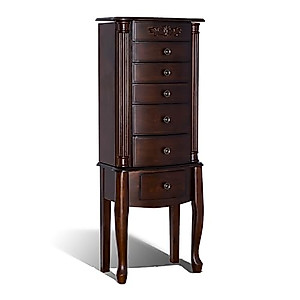 Hives and Honey Morgan Armoire Jewelry Cabinet, Dark Walnut
