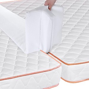 HOMBYS Twin to King Bed Converter Kit Bed Bridge with Removable Cover, Supportive Foam Split King Gap Filler for Adjustable Bed, Mattress Bridge Bed Connector for Stayover, Family Room