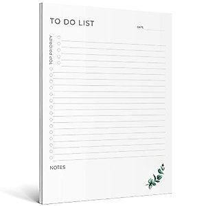 Simplified To Do List Notepad 8.5" x 11" - Made in USA - Easily Organize Your Daily Tasks And Boost Productivity - The Perfect Undated Planner Notebook w Checklist For Women