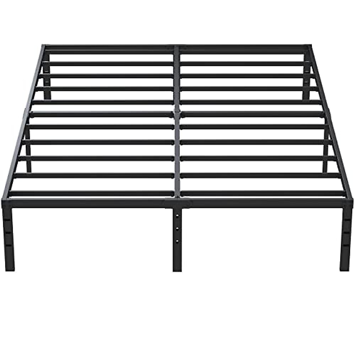 Maenizi King Size Bed Frame No Box Spring Needed, 14 Inch Heavy Duty King Platform Bed Frame Support Up to 3000 lbs, Easy Assembly, Noise Free, Black