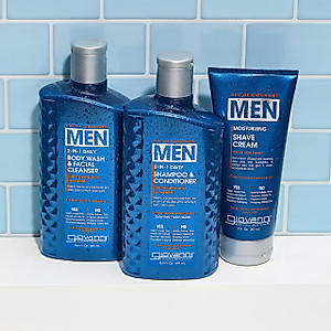GIOVANNI Men’s 2-in-1 Daily Shampoo & Conditioner, 16.9 oz., with Ginseng and Eucalyptus, Color-Safe & Vegan-Friendly, Cleans & Moisturizes, Men’s Cedarwood Collection for All Hair Types
