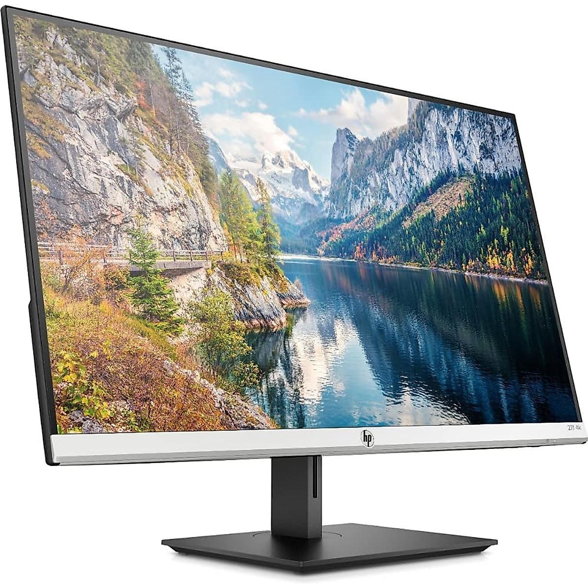 HP 27-inch Monitor with Height Adjust (27f 4K, Natural Silver and Black) (Renewed)