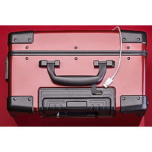 Andiamo Classico Suitcase with Built-in TSA Lock - Zipperless 20 Inch Hardside Carry On Bag- Lightweight (ABS+PC) Luggage With 8-Rolling Spinner Wheels (Red Ruby)