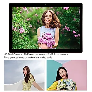 CUIFATI 10 Inch IPS HD Tablet, 4GB 64GB 10 Tablet, Learning Tablet with Dual SIM/Dual Speaker, MTK6592 Octa Core CPU for Entertainment (US Plug)