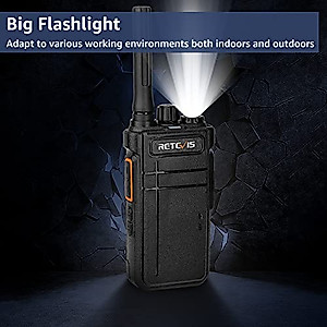 Retevis RB37 New Version,Bluetooth Walkie Talkies,2 Way Radio with Earpiece,VOX,2000mAh,USB-C,Wireless Walkie Talkie for Manufacture (4 Pack)
