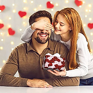 Rose Gift Wrapping Paper, Red and Pink Floral Gift Wrap 4 Folded Sheets Bridal Shower Wedding Wrapping Paper for Valentine's Day Birthday Women Mother's Day Lover's Gift Wraps