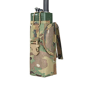 EXCELLENT ELITE SPANKER Tactical Universal Radio Holster Pouch Holder Case Bag Molle Adjustable Military Walkie Talkie Holder(Multicam)