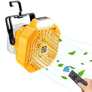Cordless Fan for Dewalt 20v Max Battery,Portable Jobsite Fan with 3 Energy Efficient Speed Settings and 300LM Led Work Light，Battery Operated Fan for Bedroom Home Camping Tent Office (Tool Only)