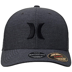 Hurley Men’s Hat – Phantom Flexfit Fitted Baseball Cap, Size Large-X-Large, Black
