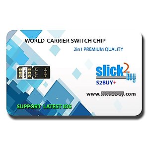 S2BUY+ Cell Phone Carrier Switch Chip, Any iPhone Models, Any Latest iOS, Any GSM sim Cards