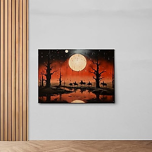 Majestic Black Stallion Galloping In The Clouds, Black Horse On Salt Flats, Canvas Print, Black Horse Print, Black Horse Wall Art