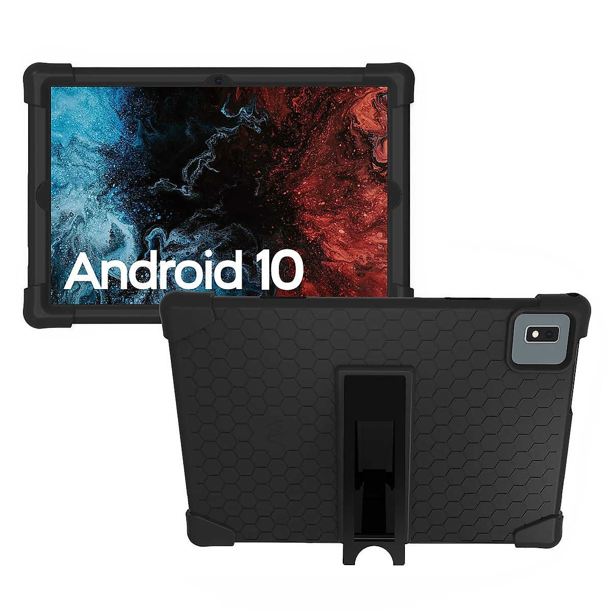 Transwon Kids Case for ZONKO K110 Tablet 10.1/ Baken L10 10.1 Case/DOOGEE T10 Tablet/Coopers ZB40 Tablet Case/ NV10 10.1 Tablet Case/YQSAVIOR ZZB CP20 Tablet Case - Black