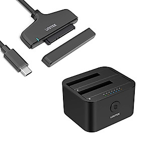 [Bundle] Unitek Mini Hard Drive Docking Station and USB C Hard Drive Adapter