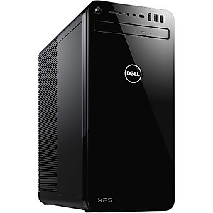 Dell 8930 XPS Tower Desktop Computer, 9th Generation Intel Core i7-9700, NVIDIA GeForce GTX 1050Ti 4GB Graphics, 256GB SSD plus 1TB HDD, 16GB Memory, Windows 10 Home, DVD-RW, Black