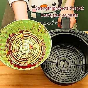 beertoy Air Fryer Reusable Pot Easy To Clean Oven Baking Tray Round Liners with Gloves Kitchen Air Fryer Accessory air fryer pot reusable fryer liners air fryer liners round air for